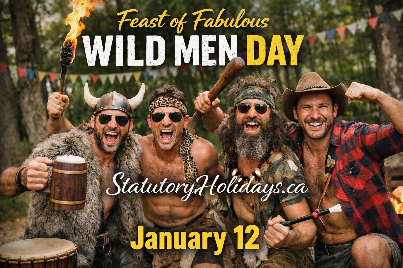 Feast of Fabulous Wild Men Day - Statutory Holidays in Canada