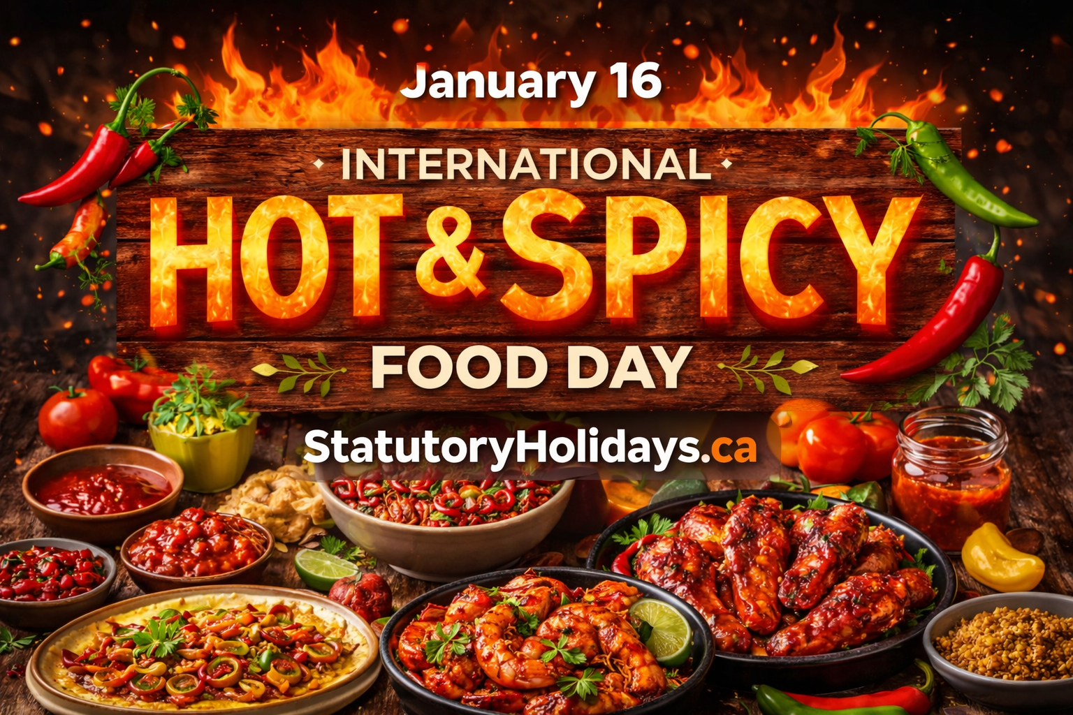 International Hot and Spicy Food Day - Statutory Holidays in Canada