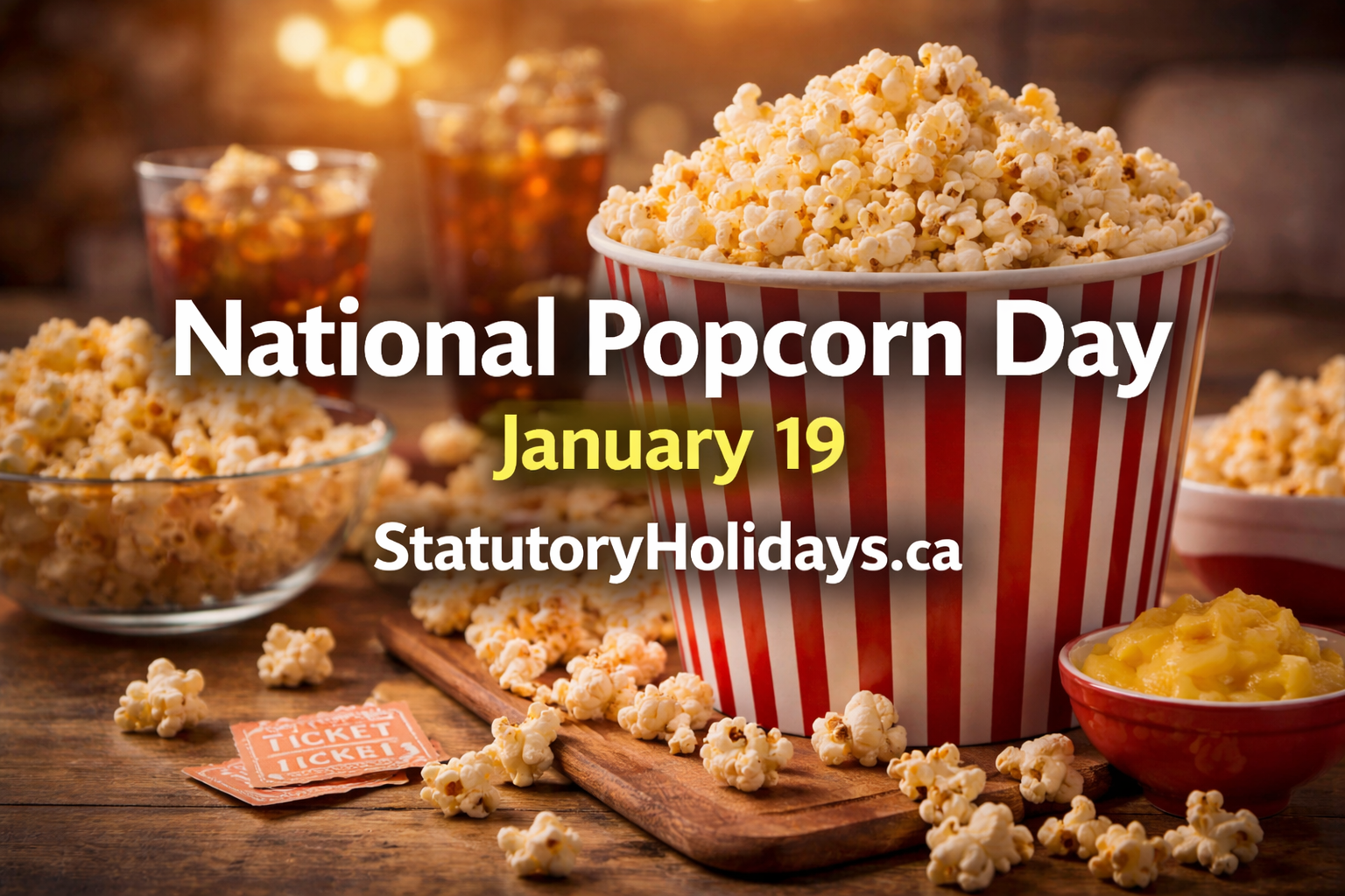 National Popcorn Day - Statutory Holidays in Canada